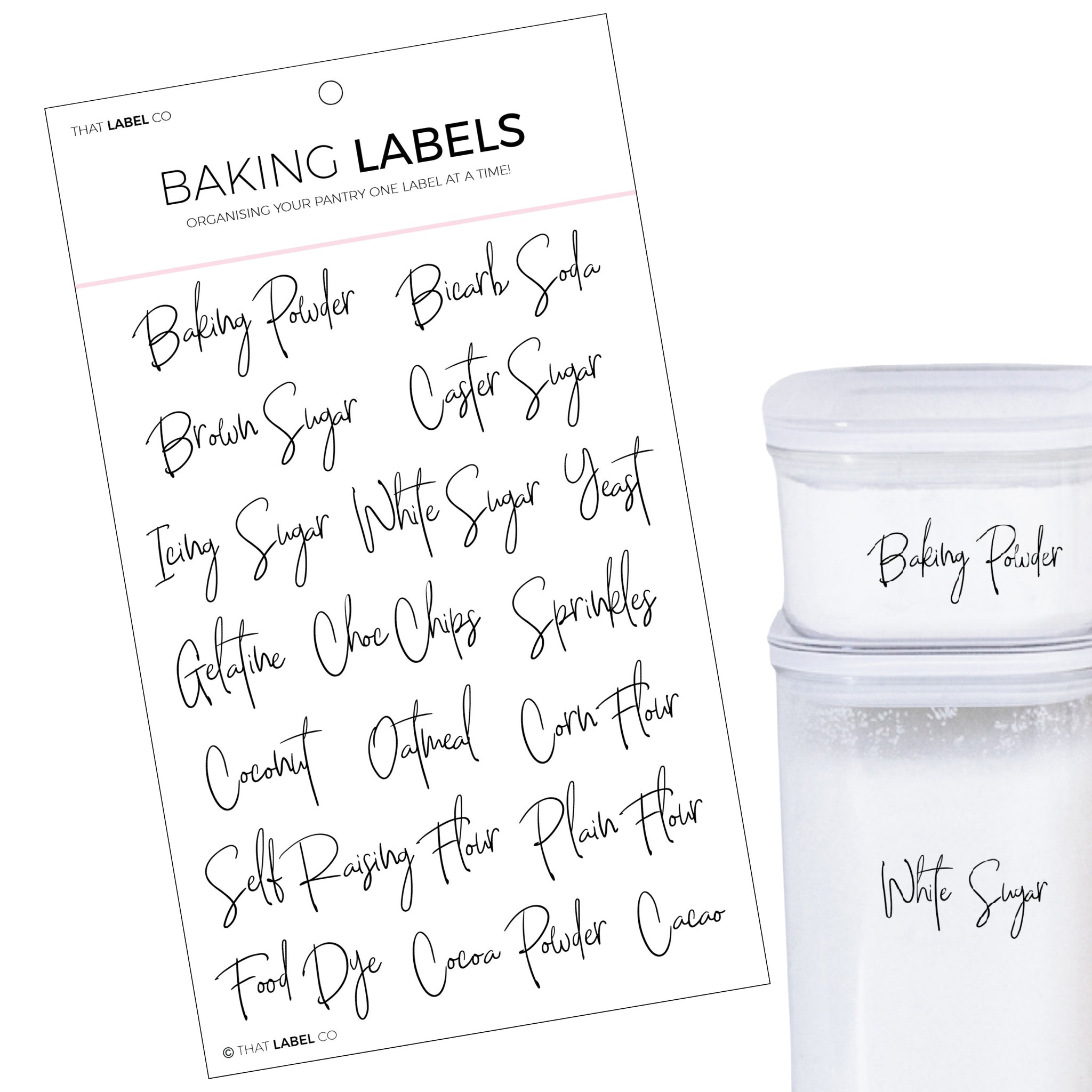 Baking Organisation Label Pack – The Design Bar Co